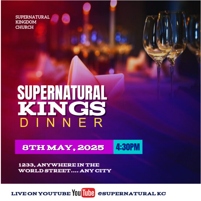 Purple Maximalist Dinner Invitation Flyer Instagram Post Template ...