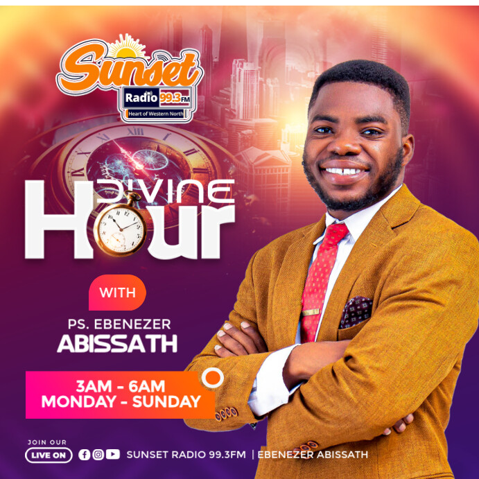 Copy of Purple Maximalist Divine Hour Church Flyer Instagram Post ...