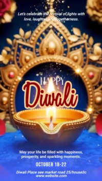 Purple Maximalist Diwali Celebrations Instagram Story Template ...