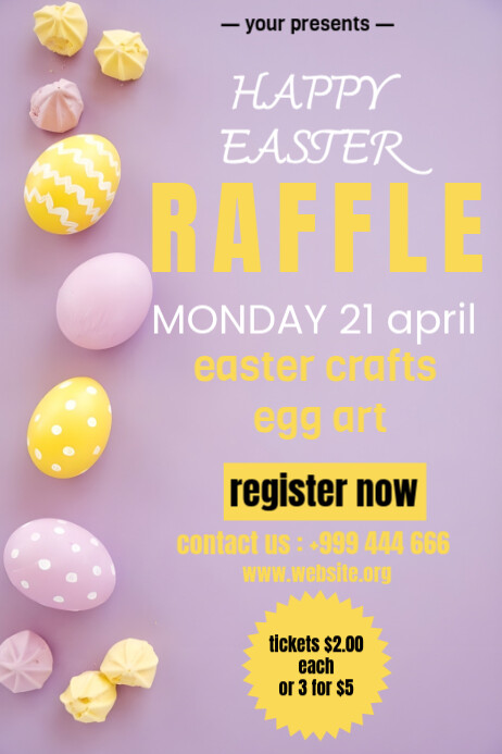 Copy of Purple Maximalist Eater Raffle Poster | PosterMyWall