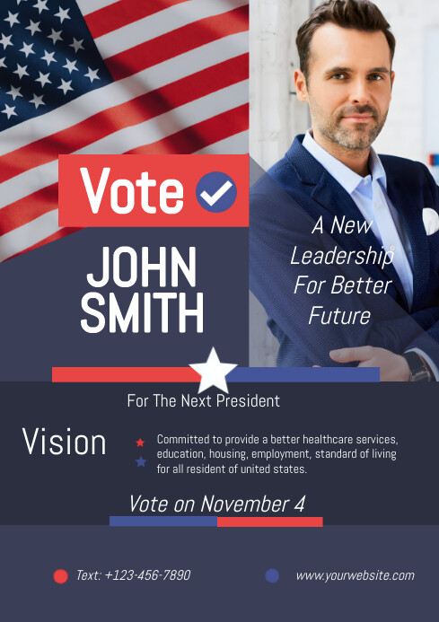 Purple Maximalist Election Campaign A4 Template | PosterMyWall