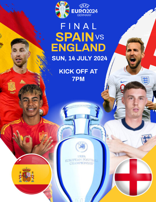 Purple Maximalist Euro 2024 Spain Vs England Modelo | PosterMyWall