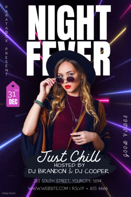 Purple Maximalist Exciting Night Party With Music And Dance Poster ...