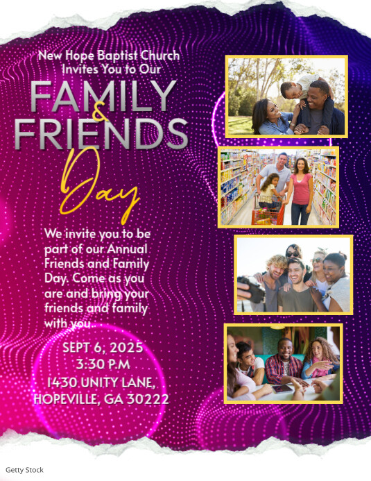 Copy of Purple Maximalist FAmily Friends Day Flyer (us Letter ...