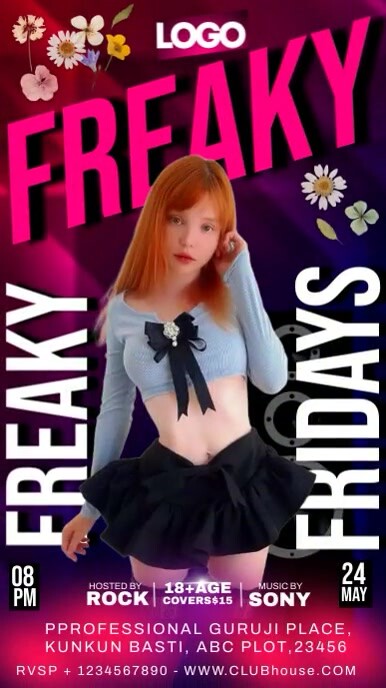 Copy of Purple Maximalist Freaky Friday Night Party A | PosterMyWall