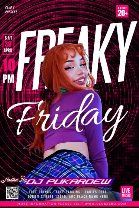 Purple Maximalist Freaky Friday Poster Template | PosterMyWall