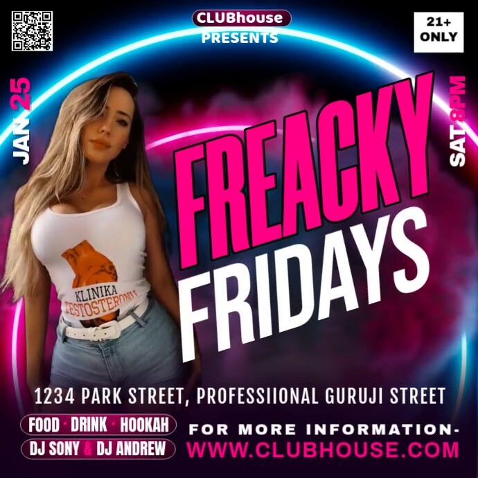 Copy of Purple Maximalist Freaky Friday Square (1:1) | PosterMyWall