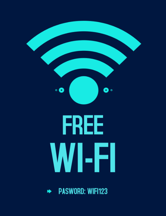 Purple Maximalist Free Wi-fi Flyer (us Letter) Template | PosterMyWall