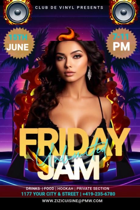 Copy of Purple Maximalist Friday Jam Poster | PosterMyWall