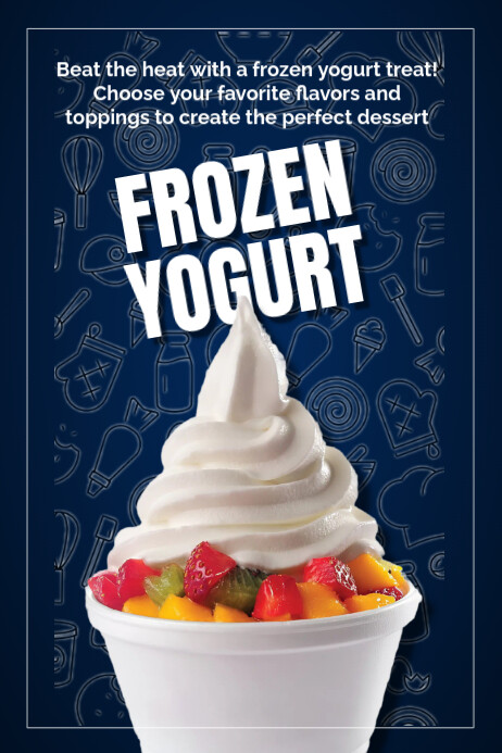 Copy of Purple Maximalist Frozen Yogurt Poster | PosterMyWall