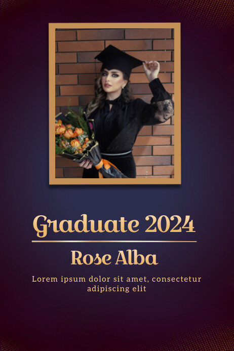 Purple Maximalist Graduation Banner 4' × 6' Template | PosterMyWall