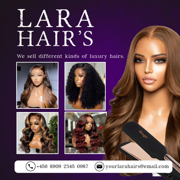 Copy of Purple Maximalist Hair Place Instagram Post | PosterMyWall