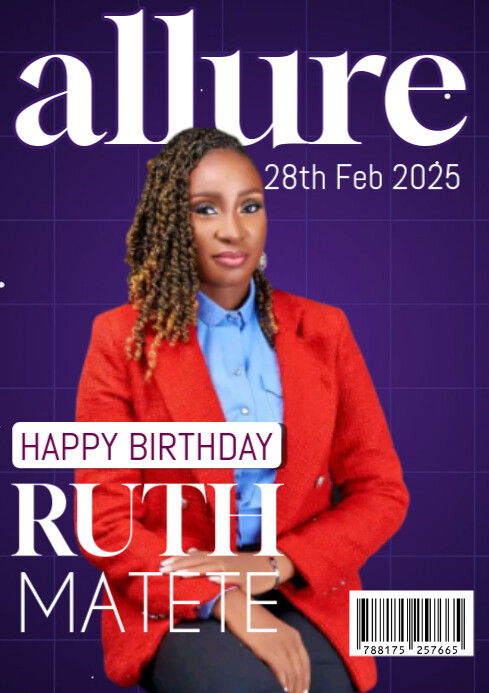 Purple Maximalist Happy Birthday Magazine Cover A4 Template | PosterMyWall