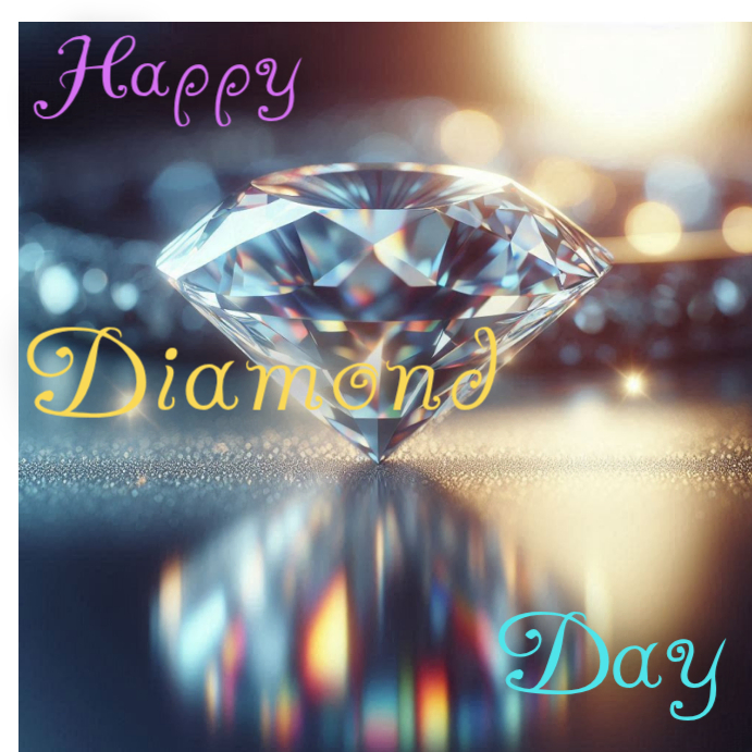 Purple Maximalist Happy Diamond Day Instagram Post Template | PosterMyWall