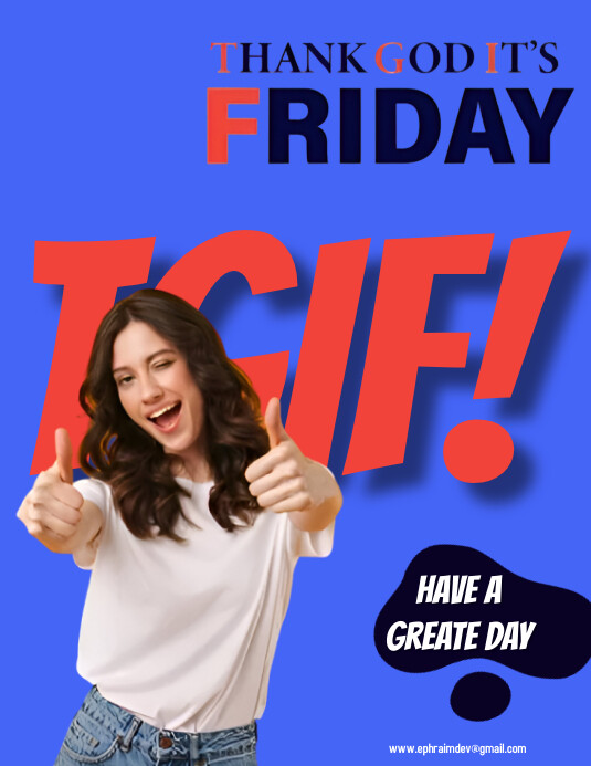 Purple Maximalist Happy Friday Flyer (us Let Template | PosterMyWall