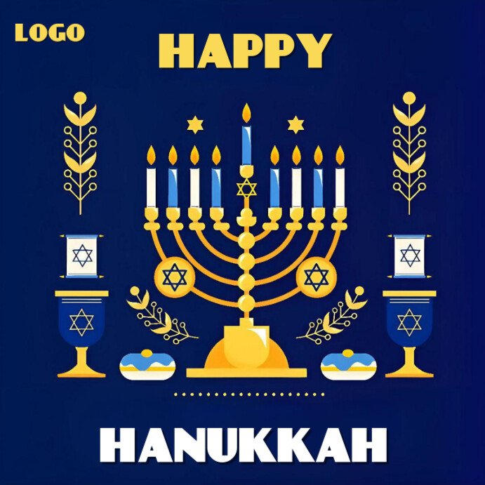 Purple Maximalist Happy Hanukkah December Celebration Christmas Merry ...