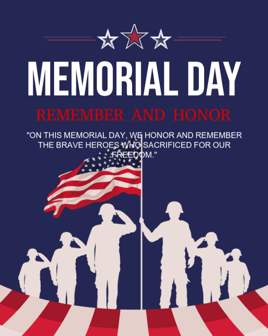 Copy of Purple Maximalist Happy Memorial Day Flyers Instagram Portrait | PosterMyWall