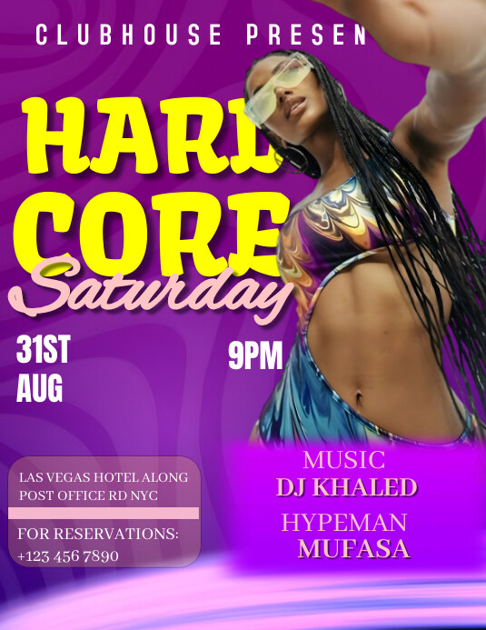 Modèle Purple Maximalist Hardcore Party Invitation | PosterMyWall