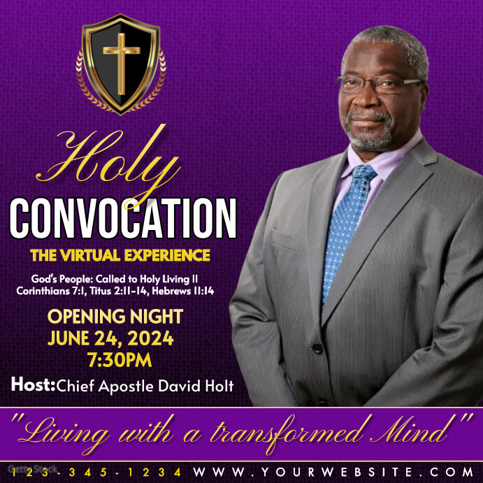 Copy of Purple Maximalist Holy Convocation Instagram | PosterMyWall