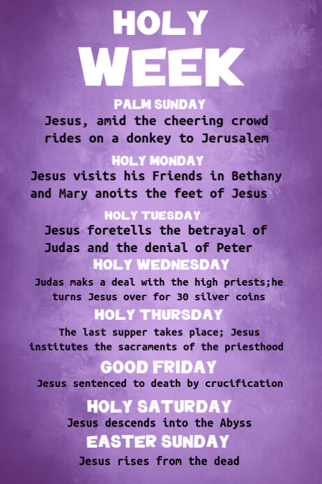 Copy of Purple Maximalist Holy Week Poster | PosterMyWall