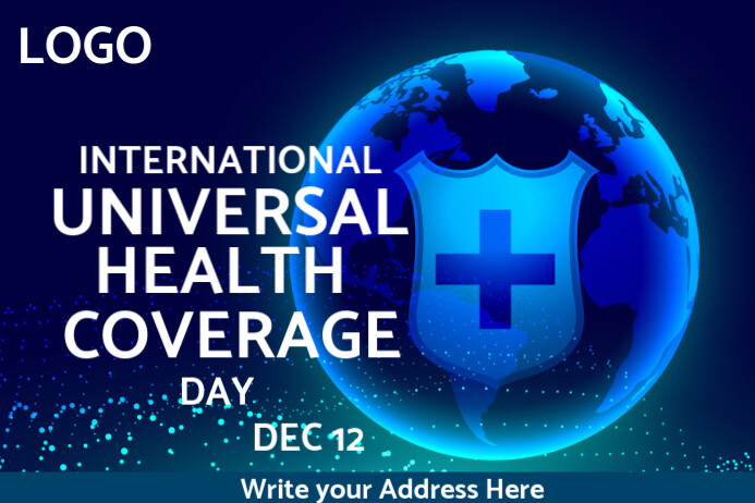Purple Maximalist International Universal Health Coverage Day Poster ...