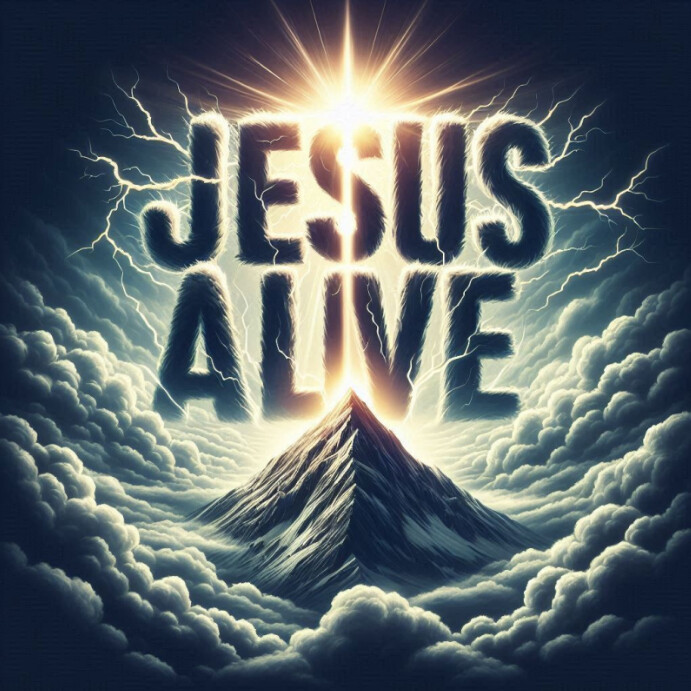Copy of Purple Maximalist Jesus Alive Instagram Post | PosterMyWall