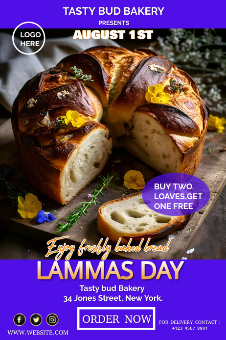 Purple Maximalist Lammas Day Poster Template | PosterMyWall