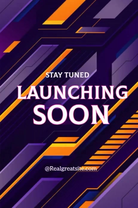 Purple Maximalist Launching Soon Poster Template | PosterMyWall