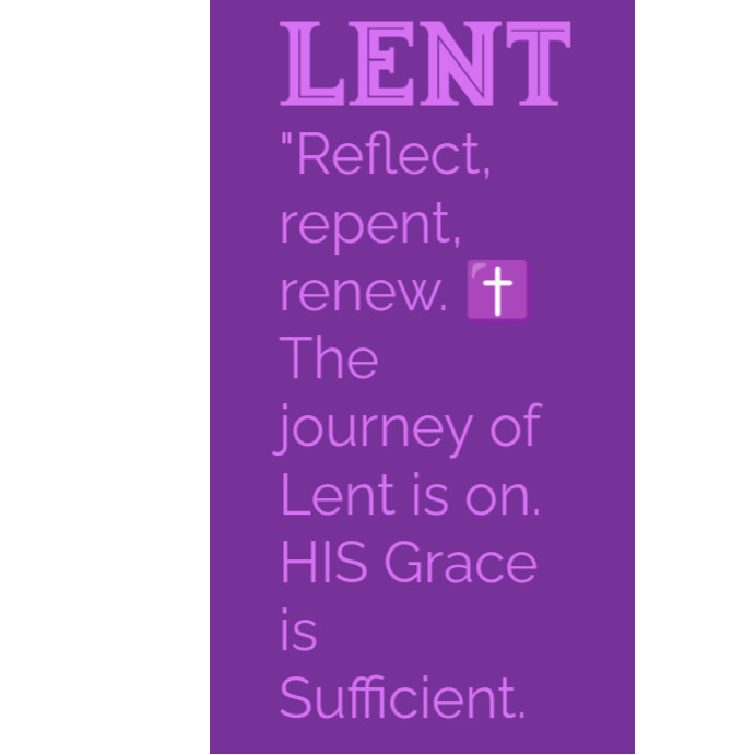 Purple Maximalist Lent 2025 Instagram Post Template | PosterMyWall