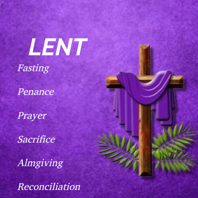 Copy of Purple Maximalist Lent Logo | PosterMyWall