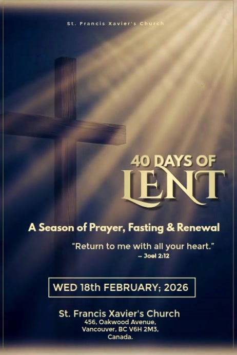 Copy of Purple Maximalist Lent Season Church Flyer | 40 Days Of Prayer ...