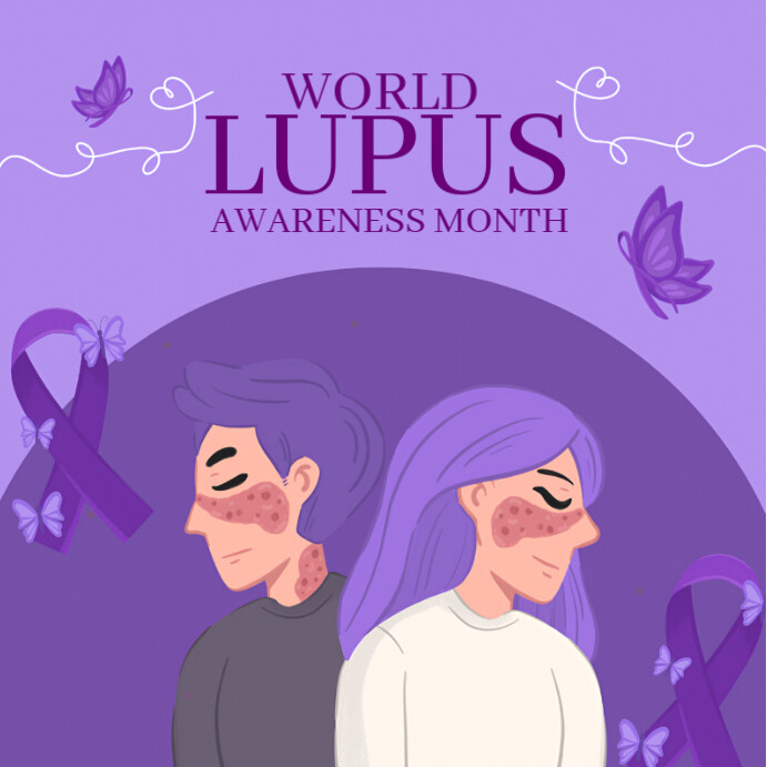Purple Maximalist Lupus Awareness Month Template Design | PosterMyWall