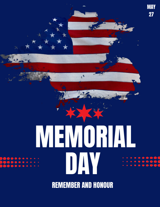 Purple Maximalist Memorial Day Flyer (us Lett Template | PosterMyWall