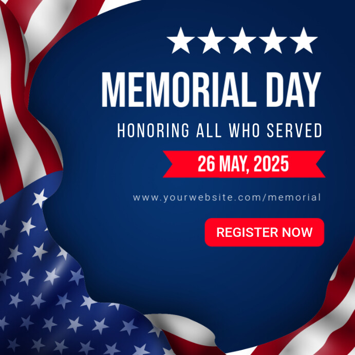 Purple Maximalist Memorial Day Instagram Post Template | PosterMyWall