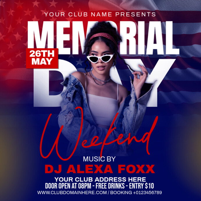 Modèle Purple Maximalist Memorial Day Instagram Post | PosterMyWall