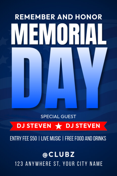 Purple Maximalist Memorial Day Poster Template | PosterMyWall