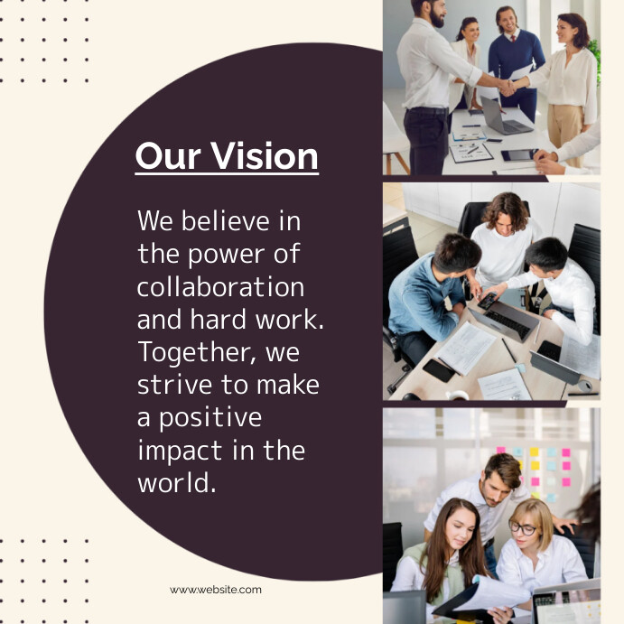 Purple Maximalist Mission And Vision Instagra Template | PosterMyWall