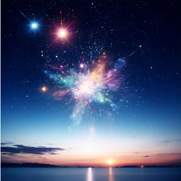 Purple Maximalist Mock Up Of A Body Of Celestial Lights Instagram Post Template | PosterMyWall