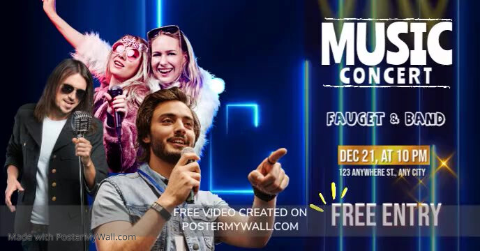 Purple Maximalist Music Concert Facebook Event Cover Template ...