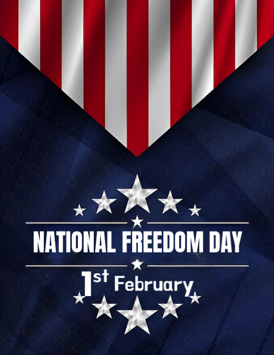 Purple Maximalist National Freedom Day Flyer (us Letter) Template ...