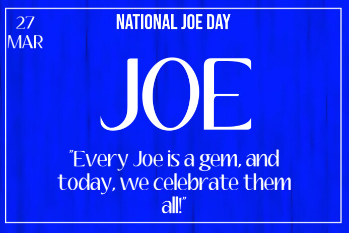 Purple Maximalist National Joe Day Poster Template | PosterMyWall