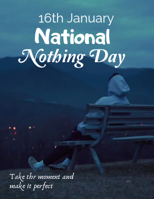 Purple Maximalist National Nothing Day Flyer (us Letter) Template ...