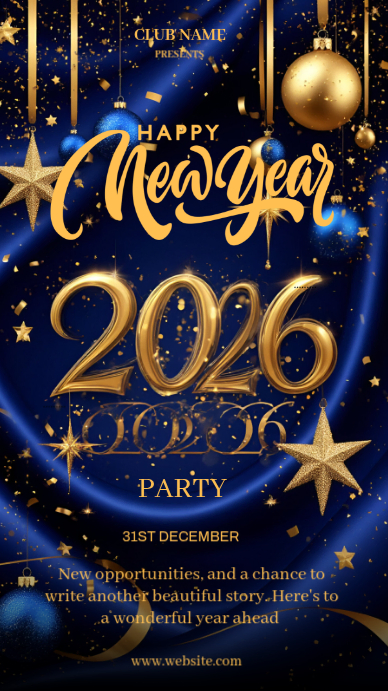 Purple Maximalist New Year Wishes Instagram Story Template | PosterMyWall