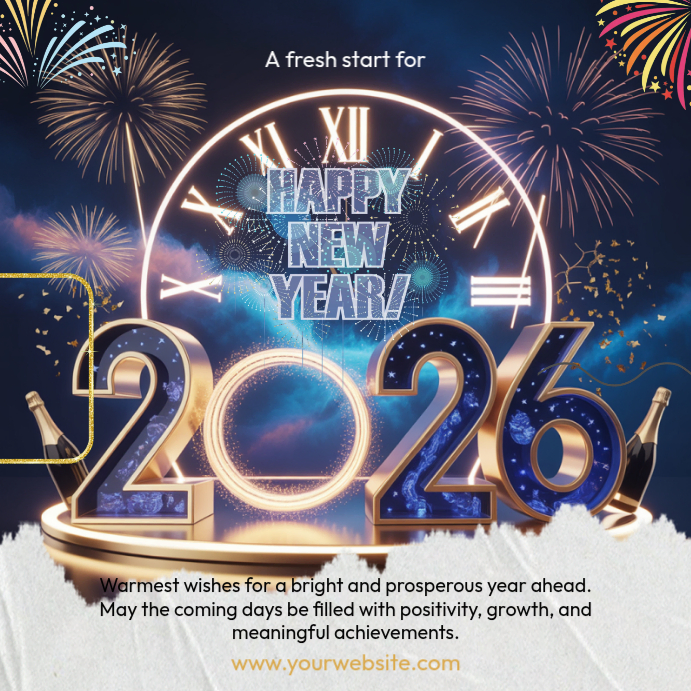 Purple Maximalist New Year Wishes Instagram Post Template | PosterMyWall