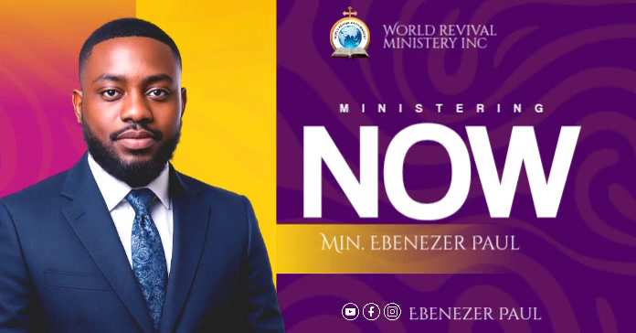 Purple Maximalist Now Ministering Church Event Flyer Template Facebook ...