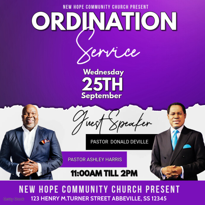 Copy of Purple Maximalist Ordination Service Instagram Post | PosterMyWall