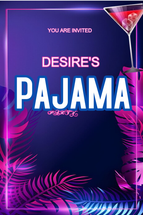 Copy of Purple Maximalist Pajama Party Poster | PosterMyWall