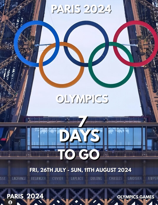 Purple Maximalist Paris 2024 Olympics Flyer ( Template | PosterMyWall