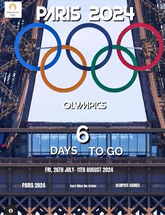 Purple Maximalist Paris Olympics 2024 Flyer ( Template | PosterMyWall
