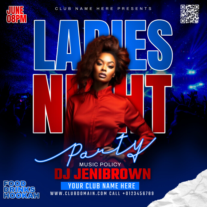 Purple Maximalist Party Flyer Square (1:1) Template | PosterMyWall